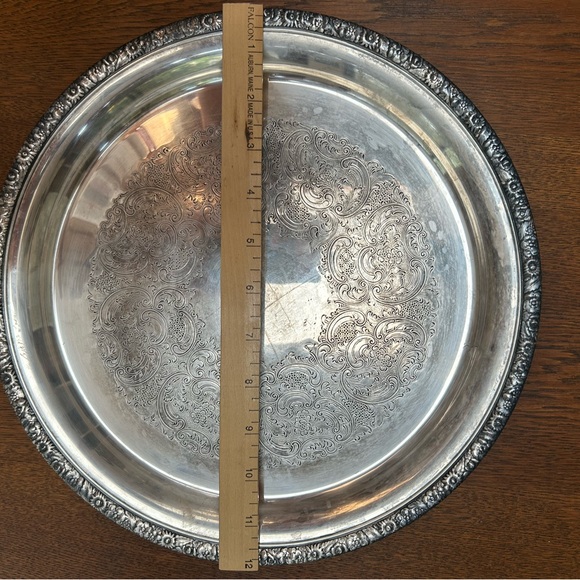 GORHAM E P | Dining | Vintage Gotham 2 Intricate Edged Silver Round ...